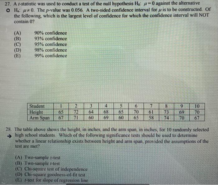 Solved 18. One hundred people were interviewed and | Chegg.com