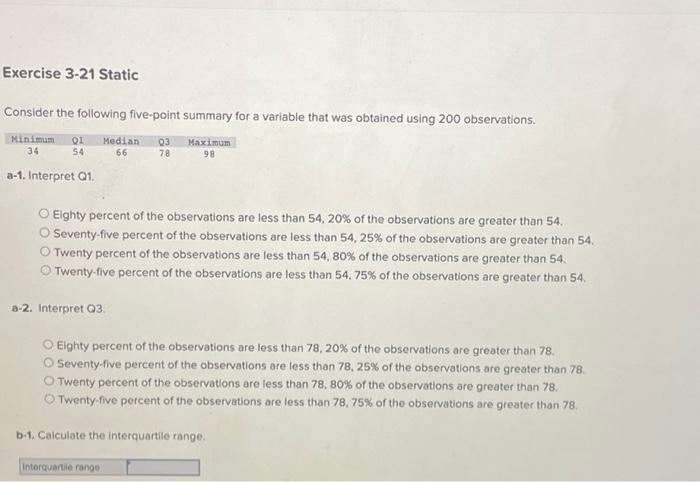 Solved Exercise 3-21 Static Consider the following | Chegg.com