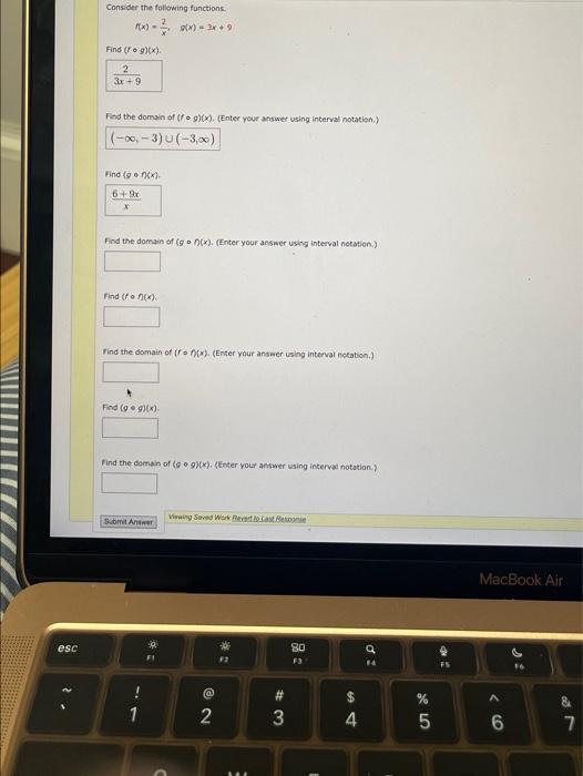 Solved Consider the following functions. f(x)=x2,g(x)=3x+9 | Chegg.com