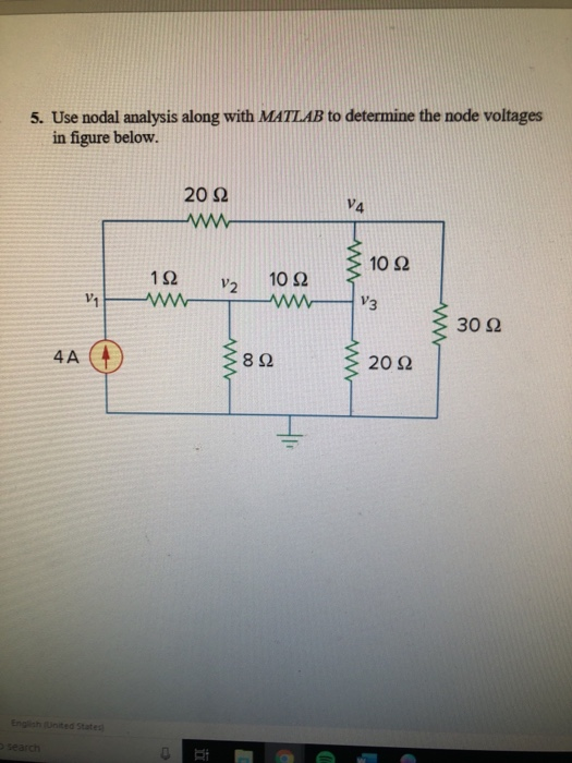 Solved 5. Use nodal analysis along with MATLAB to determine | Chegg.com