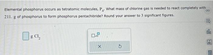 Solved Elemental phosphorus occurs as tetratomic molecules, | Chegg.com
