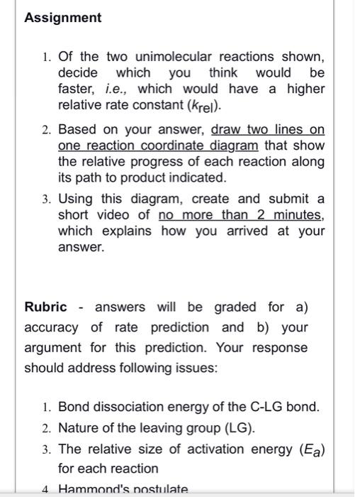 relative rate constant (krel ). 2. Based on your | Chegg.com