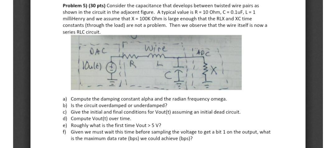 Solved Problem 5) (30 pts) Consider the capacitance that | Chegg.com
