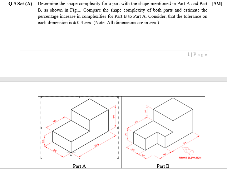 Solved Q 5 ﻿set A ﻿determine The Shape Complexity For A