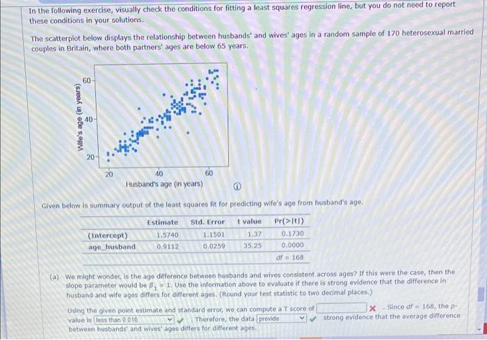Solved In the following exercise, visually check the | Chegg.com