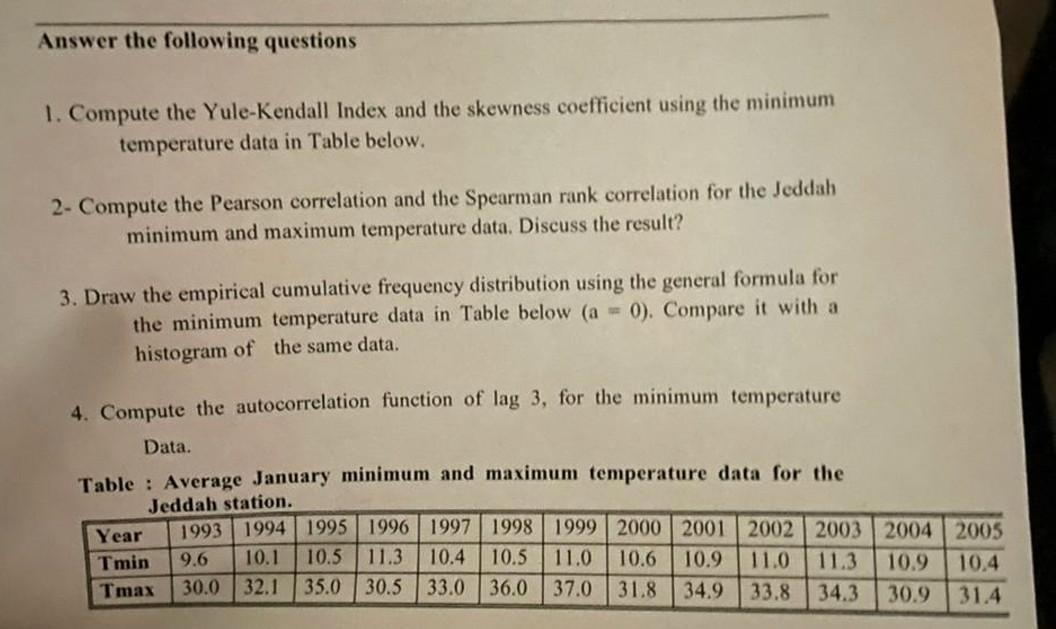 Solved Answer the following questions 1. Compute the | Chegg.com