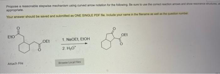 Solved Propose a reasonable stepwise mechanism using curved | Chegg.com