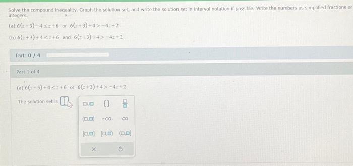 Solved Solve the compound inequality. Graph the solution | Chegg.com