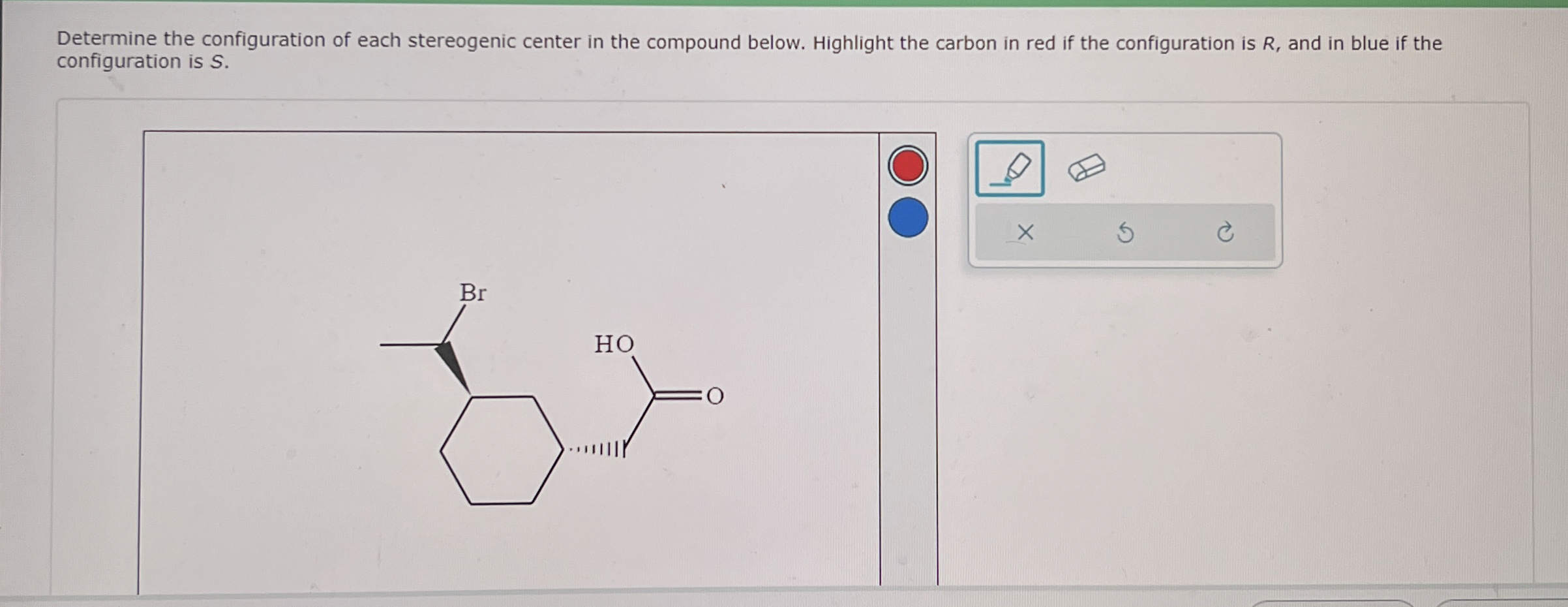 Solved Determine the configuration of each stereogenic | Chegg.com
