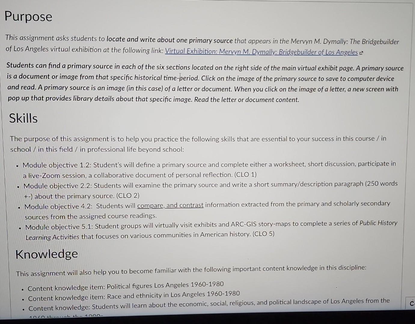 Purpose This assignment asks students to locate and | Chegg.com