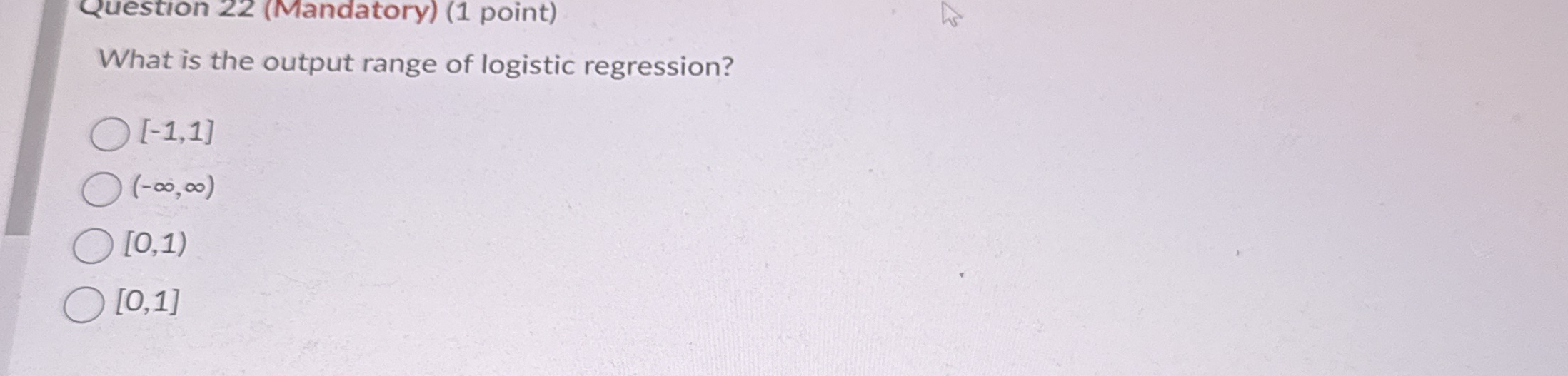 Solved What is the output range of logistic | Chegg.com