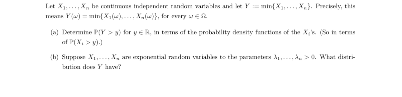 Solved Let x1,dots,xn ﻿be continuous independent random | Chegg.com