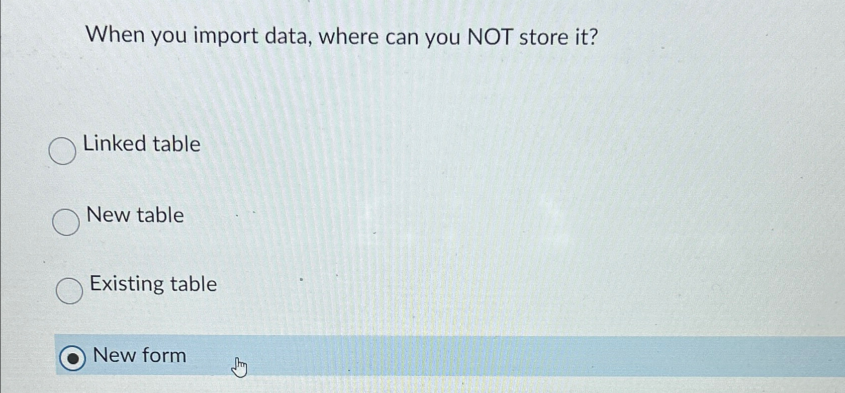 Solved When you import data, where can you NOT store | Chegg.com Solved When you import data, where can you NOT store | Chegg.com