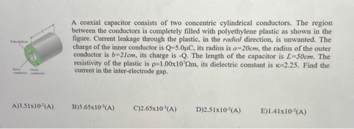 Solved A coaxial capacitor consists of two concentric | Chegg.com