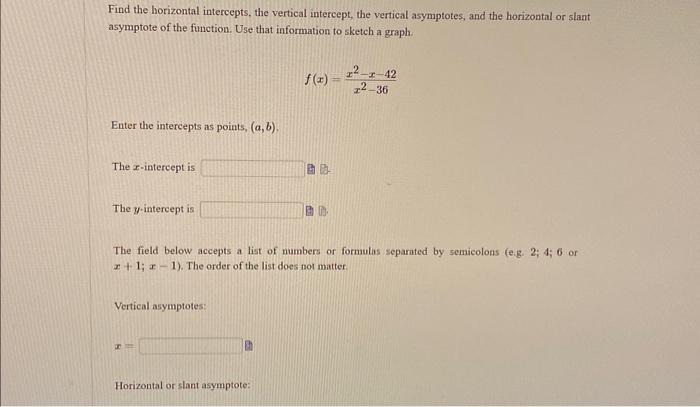 Solved Find the horizontal intercepts, the vertical | Chegg.com