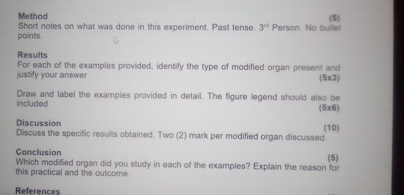 Solved Practical based on identification of modified plant | Chegg.com