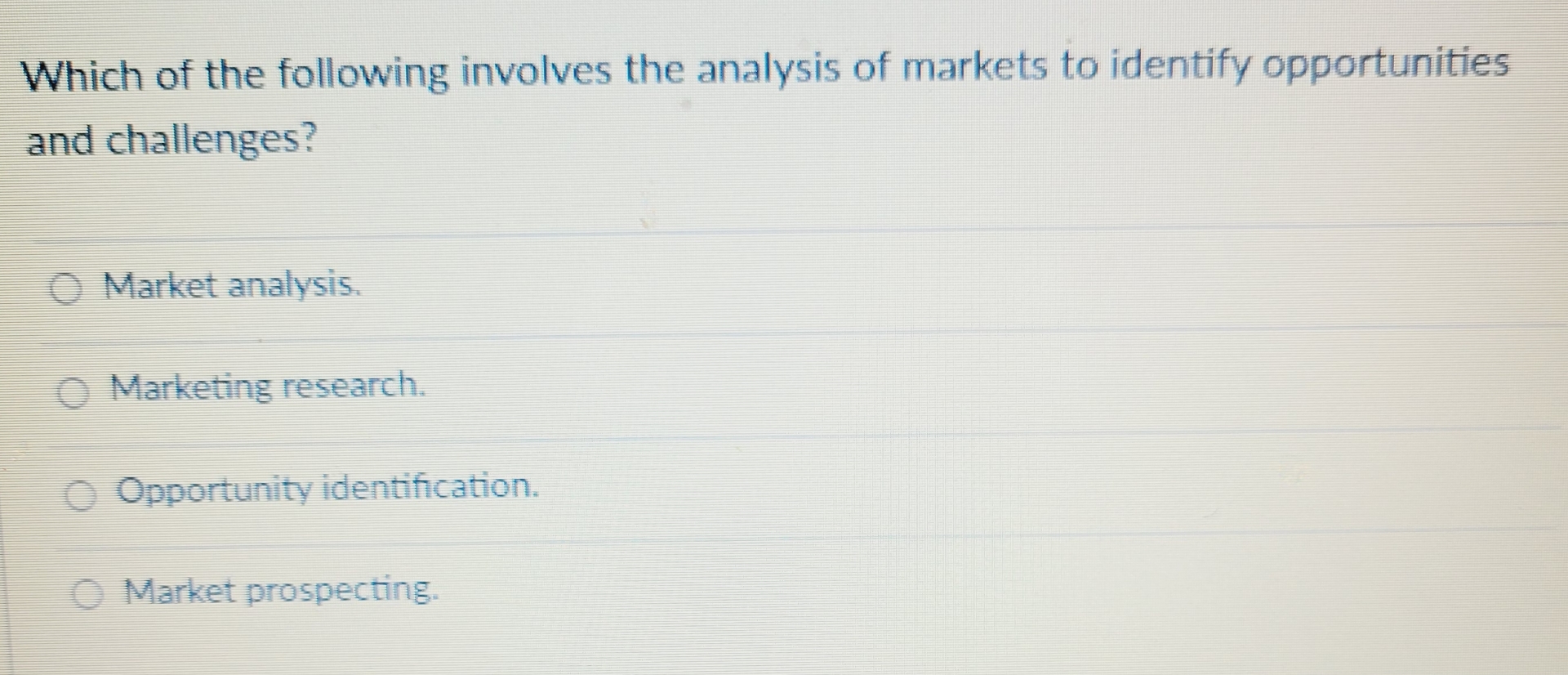 Solved Which of the following involves the analysis of | Chegg.com