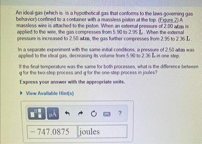 Solved An ideal gaseous reaction (which is a hypothetical | Chegg.com