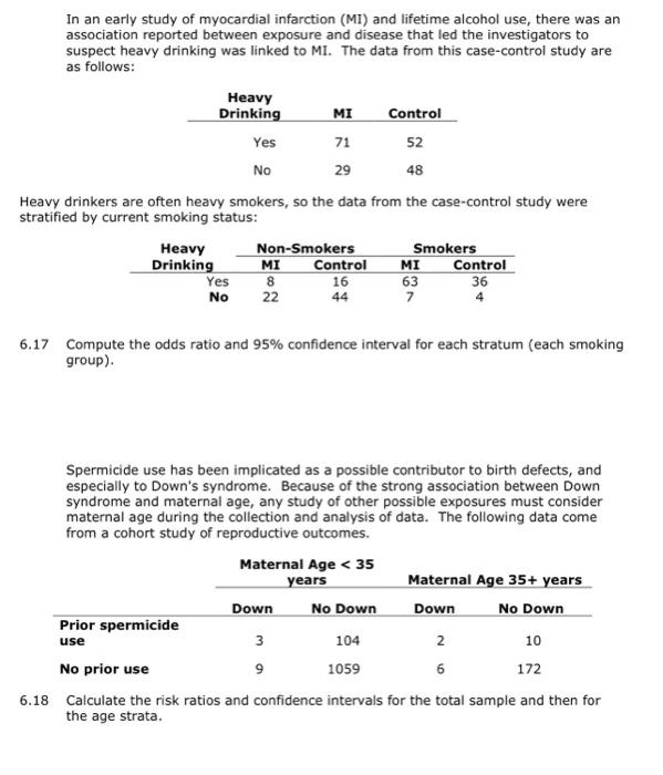 Solved Formulas for Confidence Intervals for RR and OR are | Chegg.com