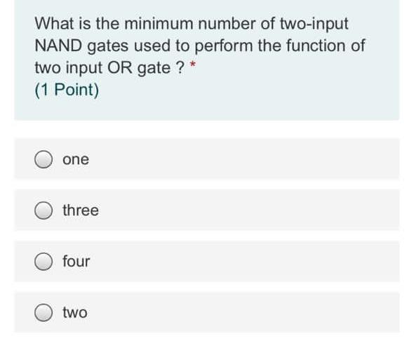 Solved What is the minimum number of two-input NAND gates | Chegg.com