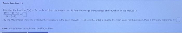 Solved Consider the function f(x)−2x2+6x+10 on the interval | Chegg.com