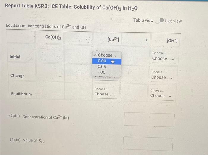 Temperature of Ca(OH)2 in 0.05MCaCl2 solution: 18.9∘C | Chegg.com