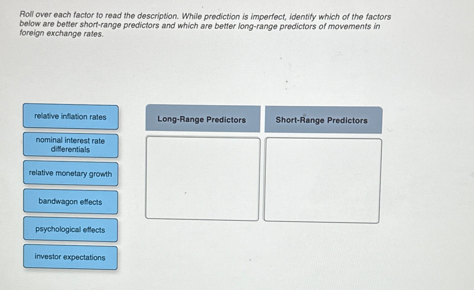 Solved Roll over each factor to read the description. While | Chegg.com