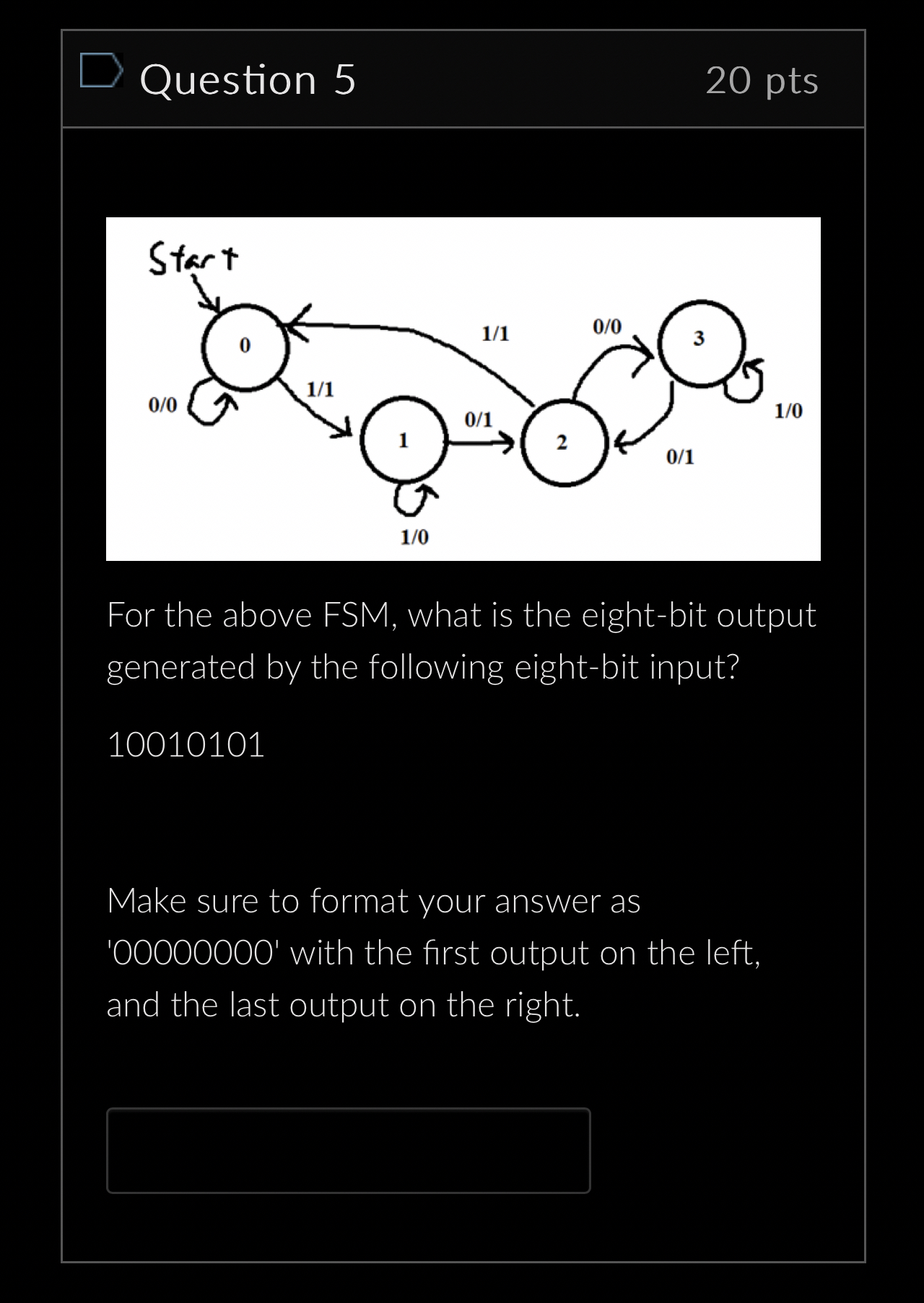 Solved Question 520 ﻿pts ﻿Question 5,20ptsFor the above | Chegg.com