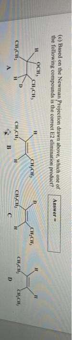 Solved (2) Stereochemistry of E2 Elimination Reactions. The | Chegg.com