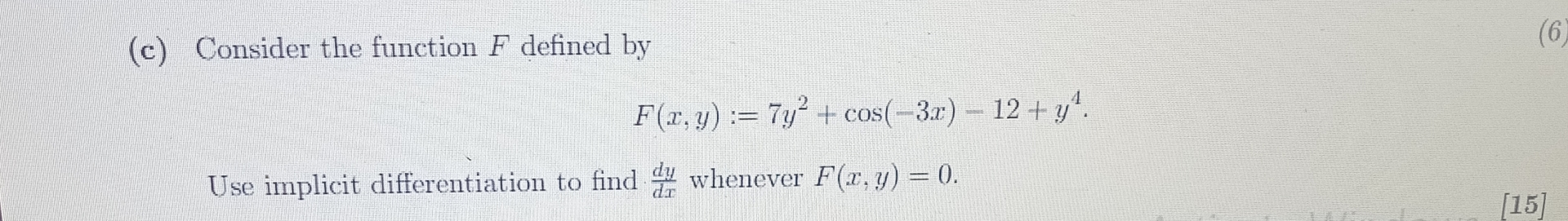Solved (c) ﻿Consider the function F ﻿defined | Chegg.com