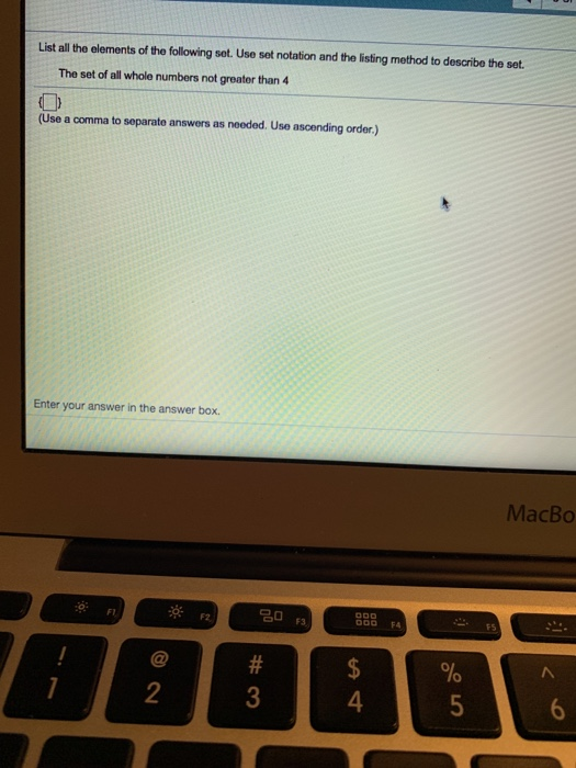 Solved List all the elements of the following set. Use set | Chegg.com