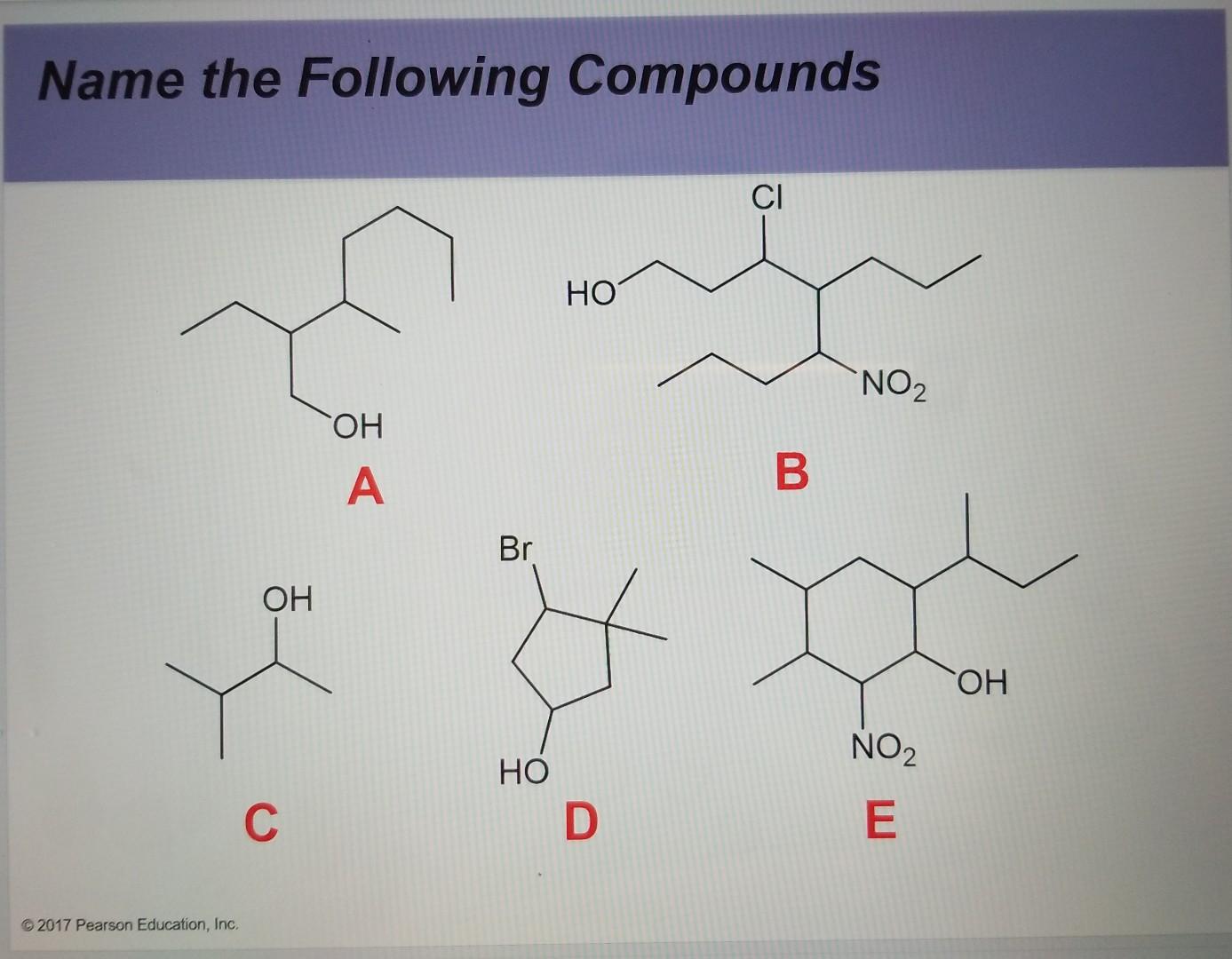 Solved Name the Following Compounds A B | Chegg.com