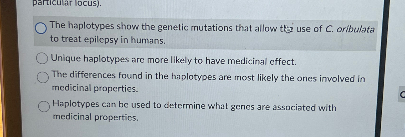 Solved The haplotypes show the genetic mutations that allow | Chegg.com