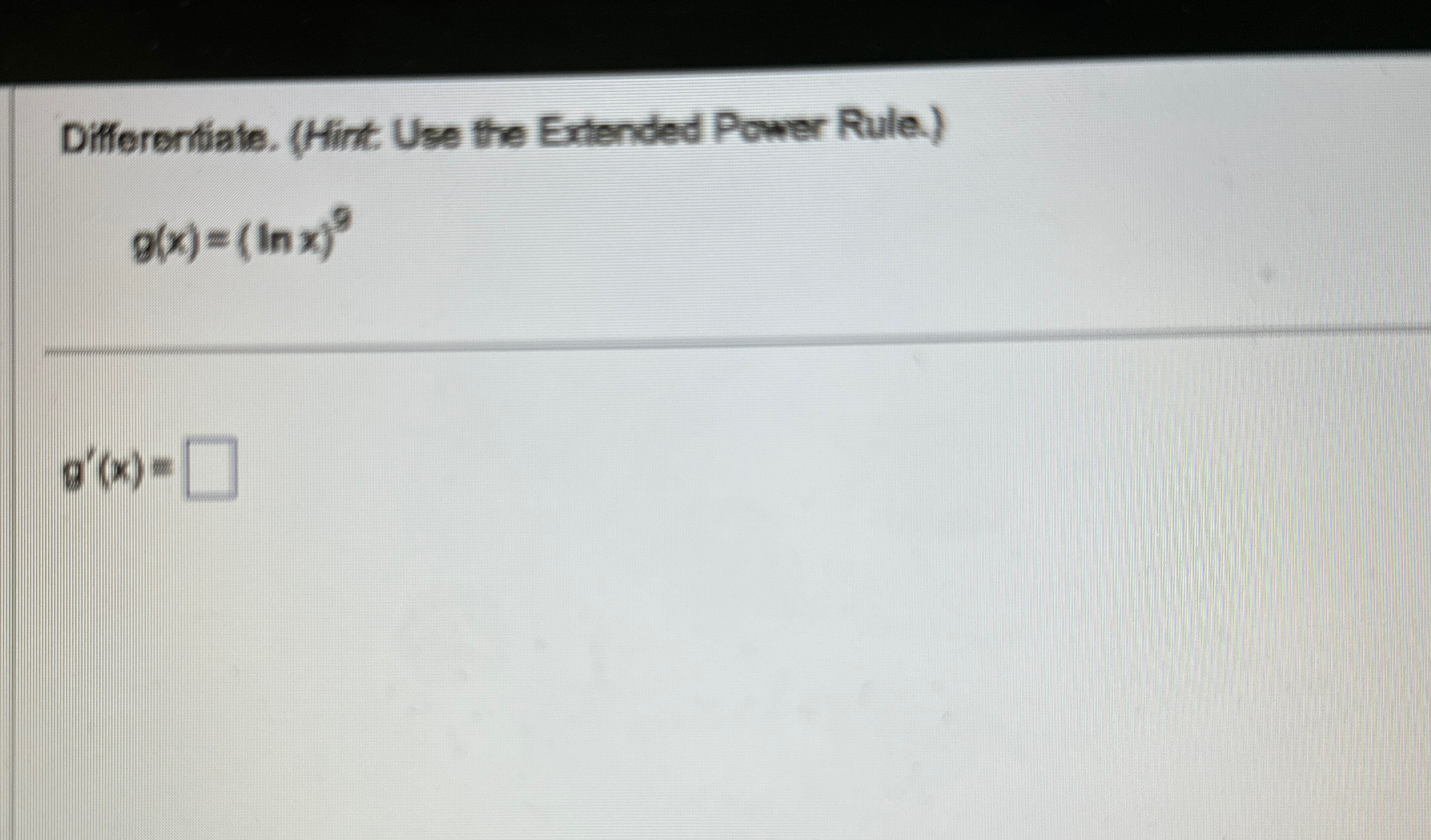 Solved Differentiate. (Hirt: Use the Extended Power | Chegg.com