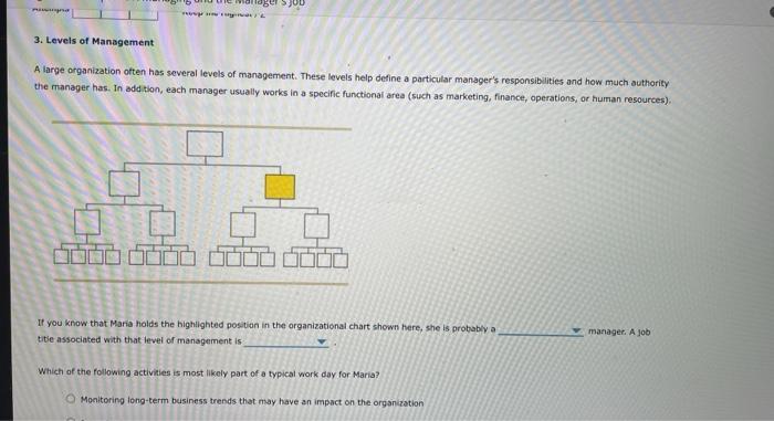 Solved A large organization often has several levels of | Chegg.com