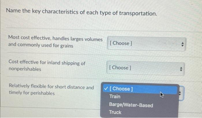 Solved Name the key characteristics of each type of | Chegg.com