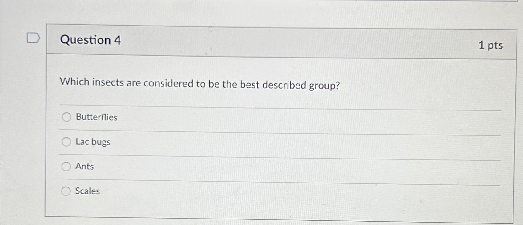 Solved Question 41 ptsWhich insects are considered to be | Chegg.com Solved Question 41 ptsWhich insects are considered to be | Chegg.com
