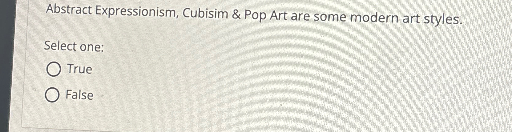 Solved Abstract Expressionism, Cubisim & Pop Art are some | Chegg.com