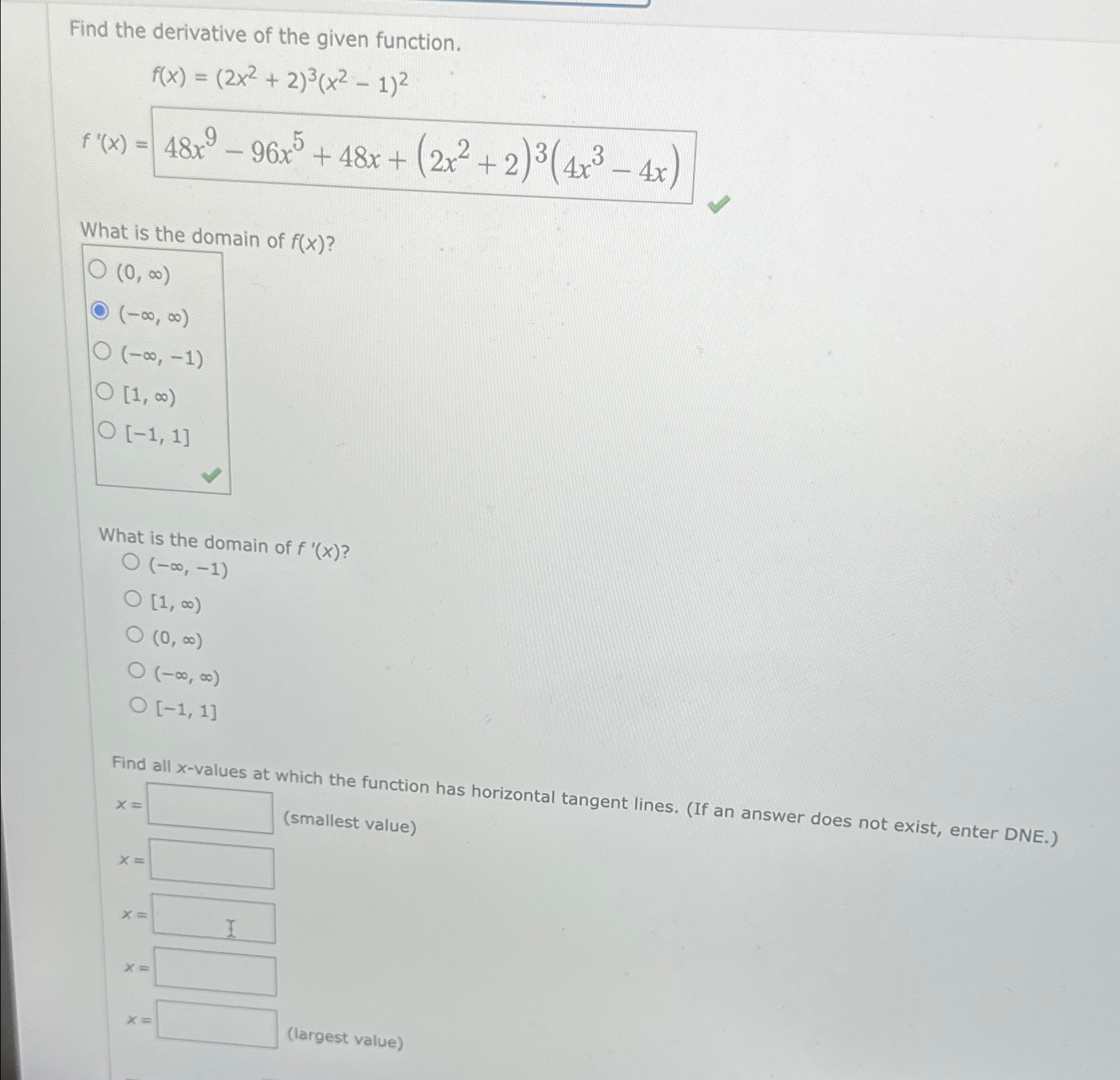 Solved Find the derivative of the given | Chegg.com
