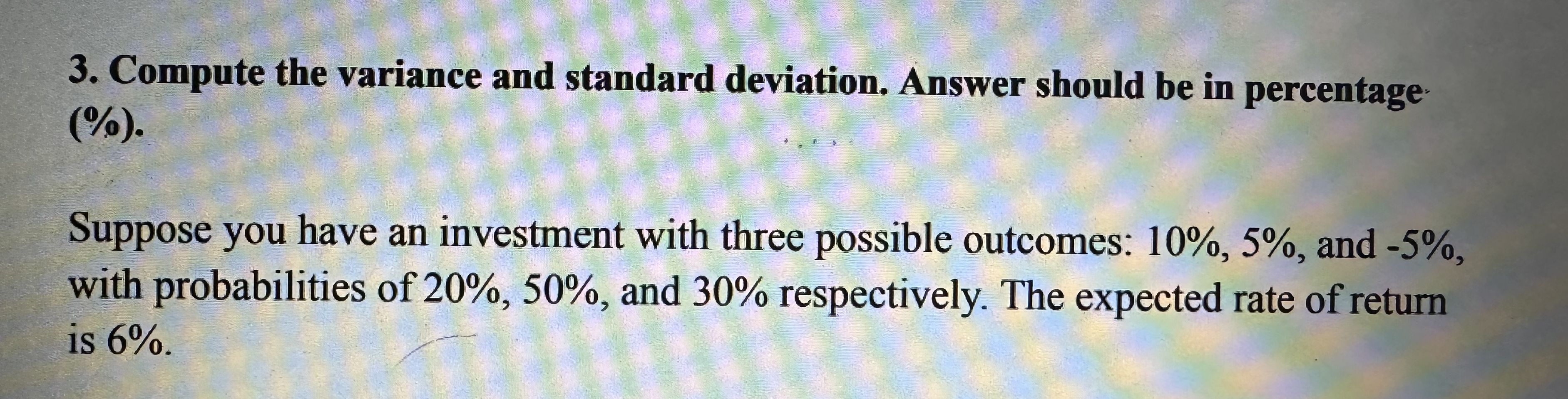 Compute the variance and standard deviation. Answer | Chegg.com