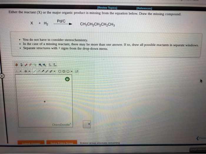 Solved [Review Topics] References Either the reactant (X) or | Chegg.com