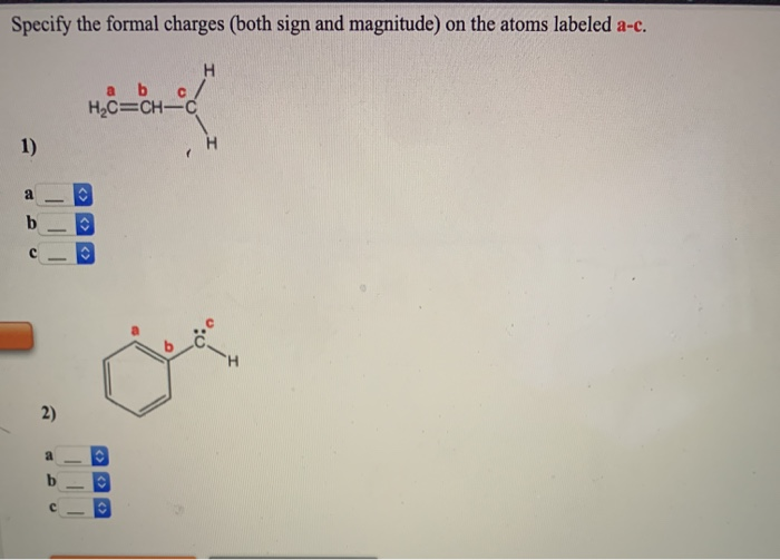 Solved [Review Topics [References Specify the formal charges | Chegg.com