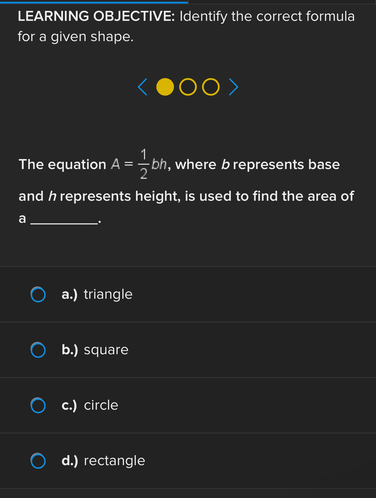 Solved LEARNING OBJECTIVE: Identify the correct formula for | Chegg.com Solved LEARNING OBJECTIVE: Identify the correct formula for | Chegg.com