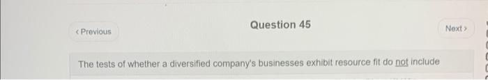 Solved Question 45 The tests of whether a | Chegg.com
