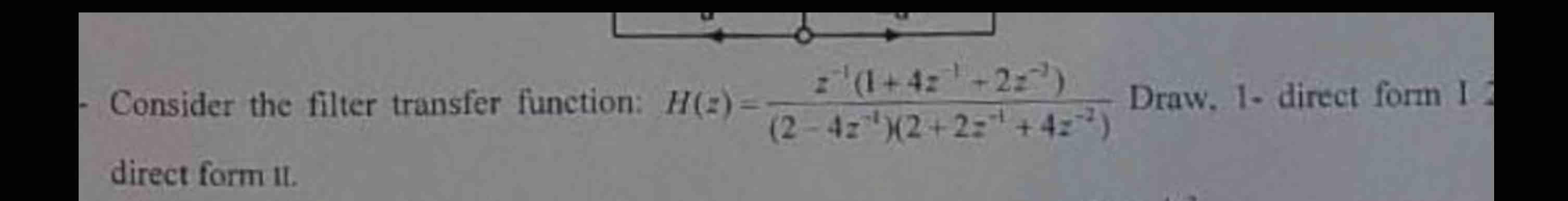 Solved Consider the filter transfer function: | Chegg.com
