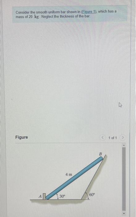 Solved Consider the smooth uniform bar shown in (Figure 1). | Chegg.com