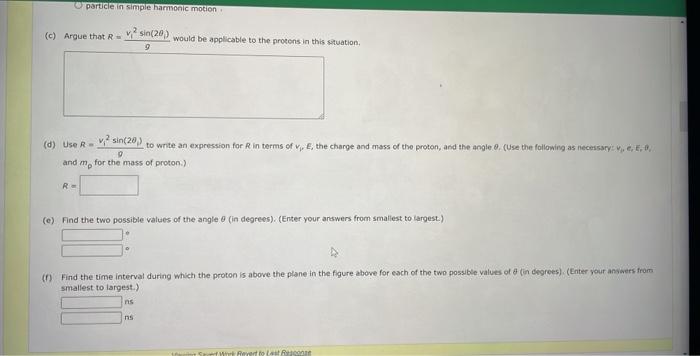 Solved Protons are projected with an initial speed v1=9.47 | Chegg.com