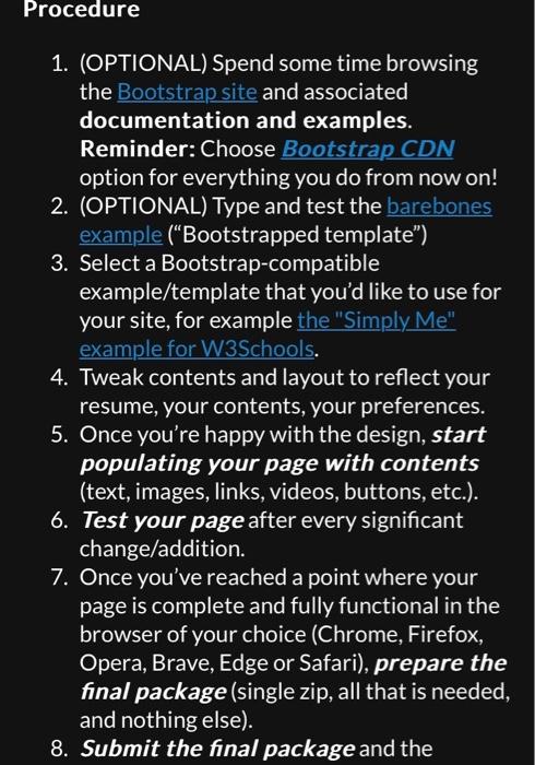 Solved Bootstrap Goal Design a simple, visually pleasant, | Chegg.com