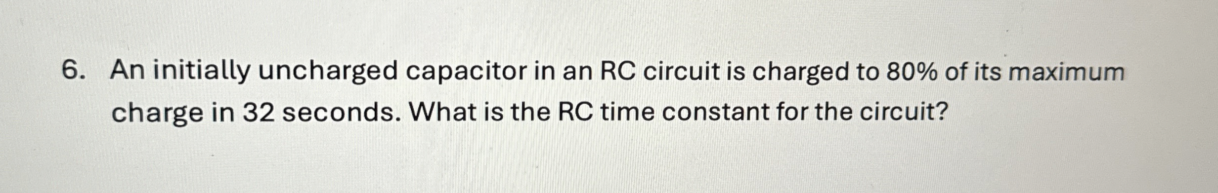 Solved An initially uncharged capacitor in an RC circuit is | Chegg.com