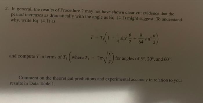 Solved Purpose: To investigate the small-angle | Chegg.com